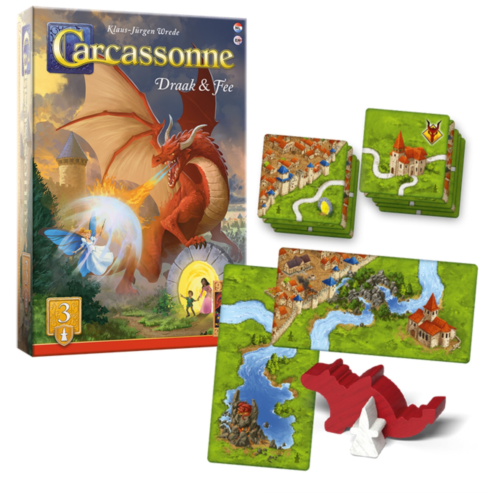 Carcassonne: Draak & Fee uitbreiding (NL) – De Spelletjes Vrienden