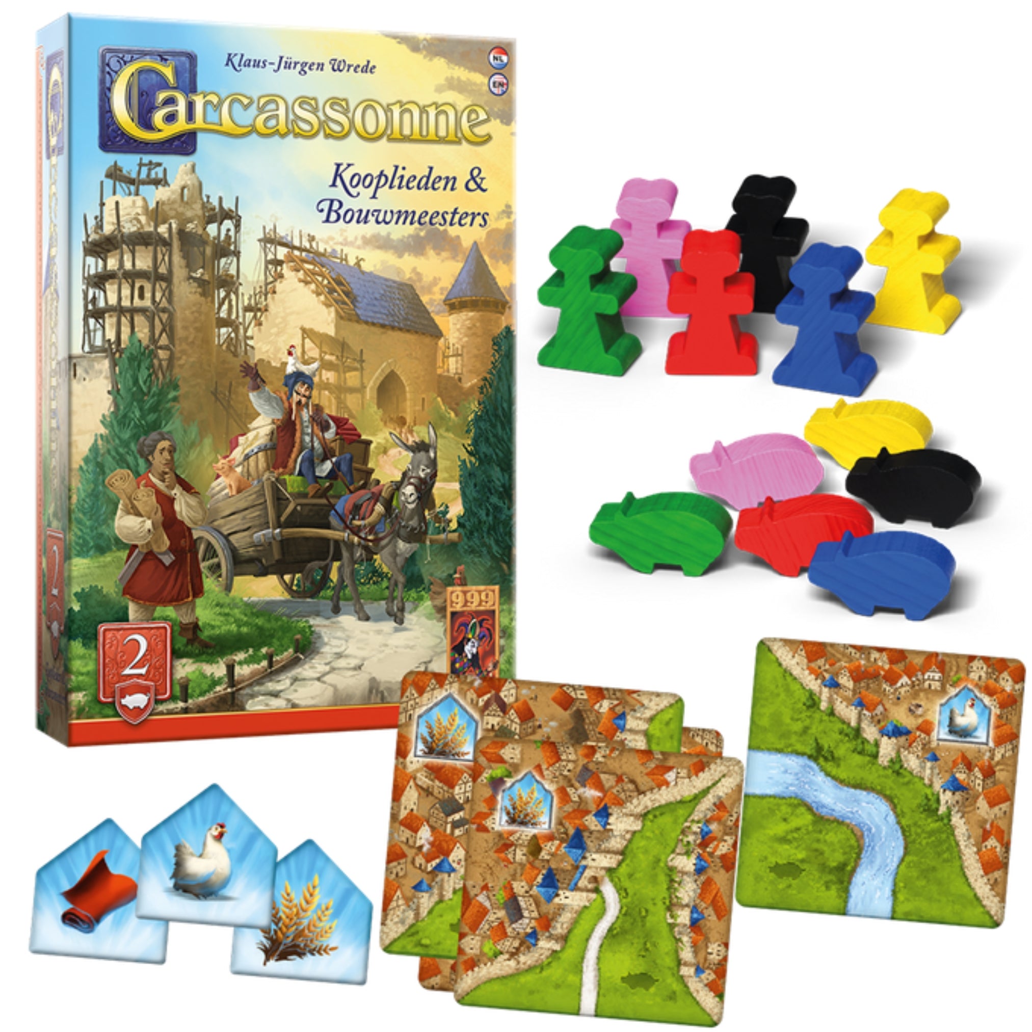 Carcassonne: Kooplieden & Bouwmeesters uitbreiding (NL) – De Spelletjes Vrienden