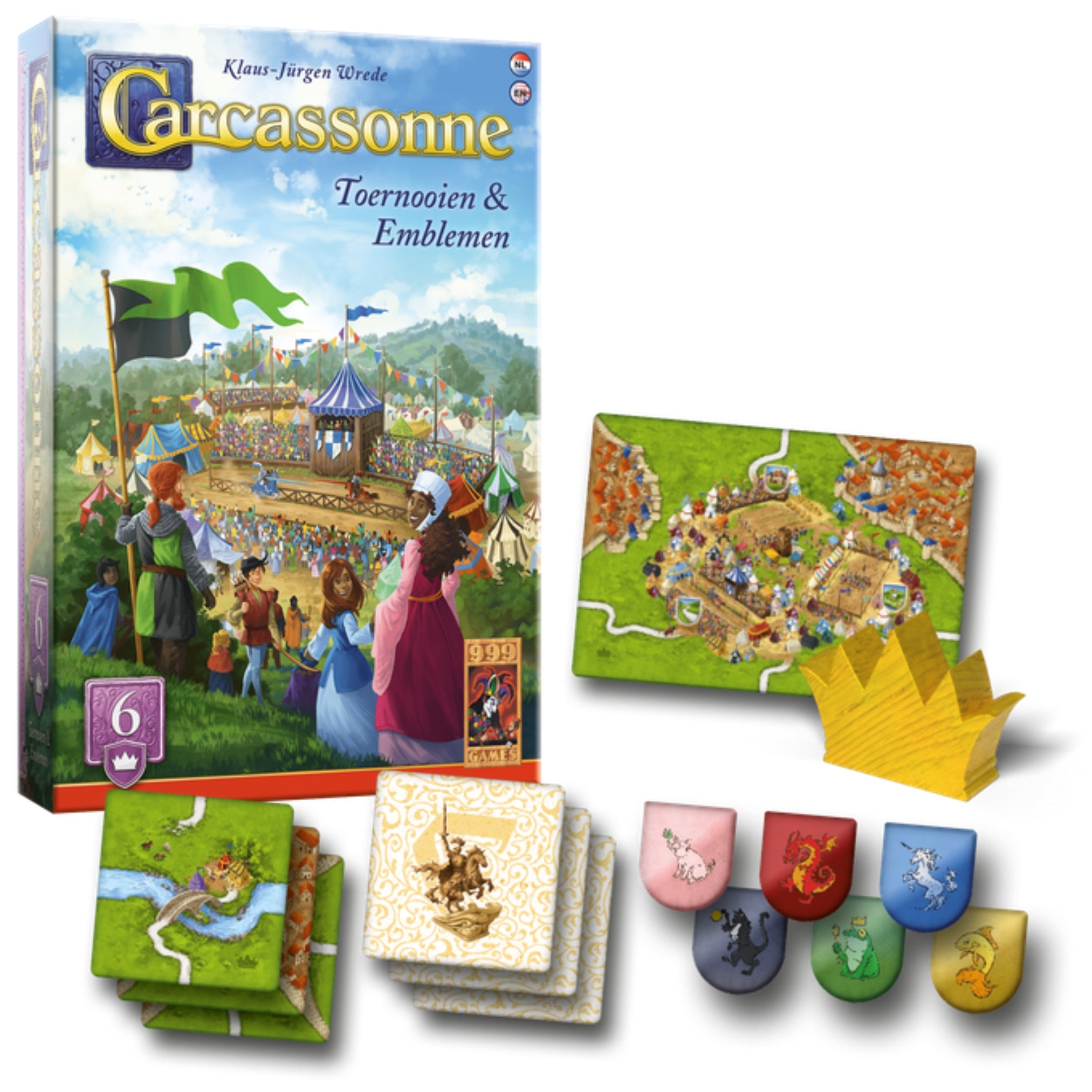 Carcassonne: Toernooien & Emblemen uitbreiding (NL) – De Spelletjes Vrienden